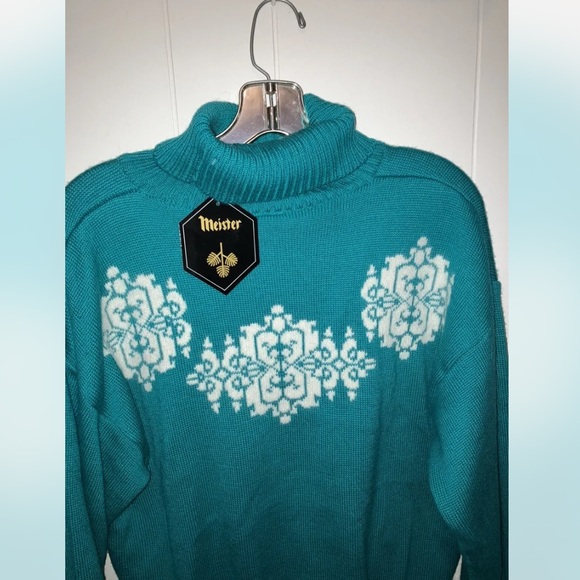 meister | Sweaters | Vintage New 8s Rare Deadstock Nordic Wool Blend ...